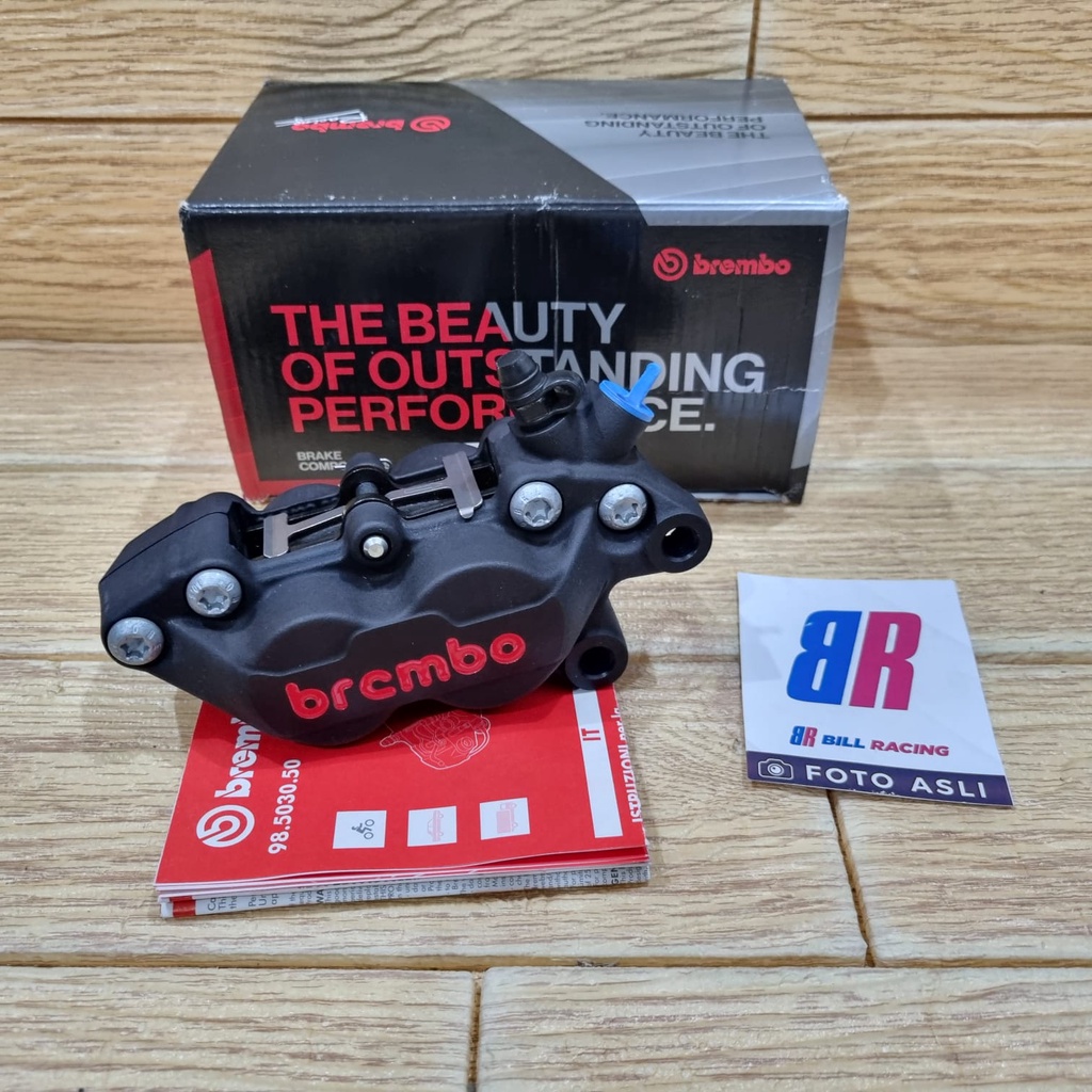 Jual KALIPER BREMBO 4P 4 PISTON BLACK EDITION RED LOGO ORIGINAL ITALY | Shopee Indonesia