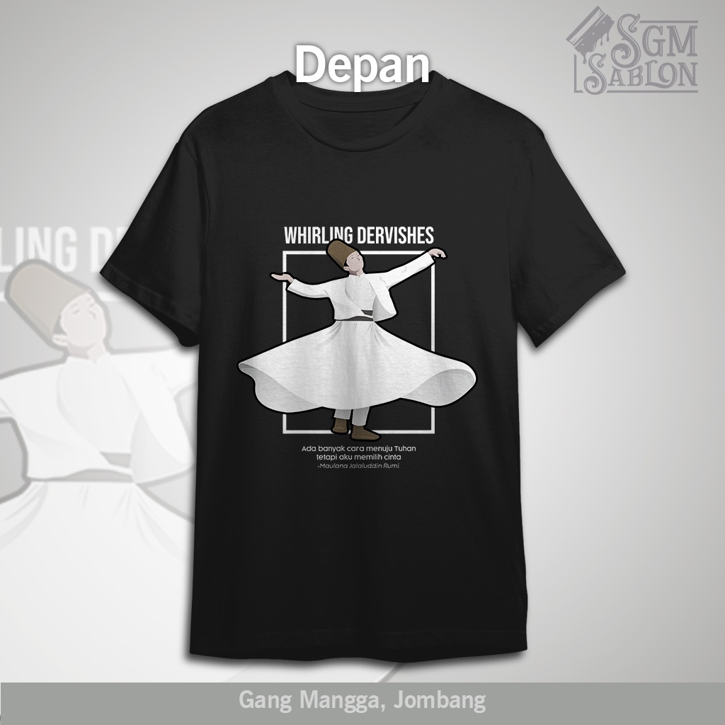 Jual Kaos Tari Sufi Aesthetic Whirling Dervish Rumi Quotes | Shopee ...