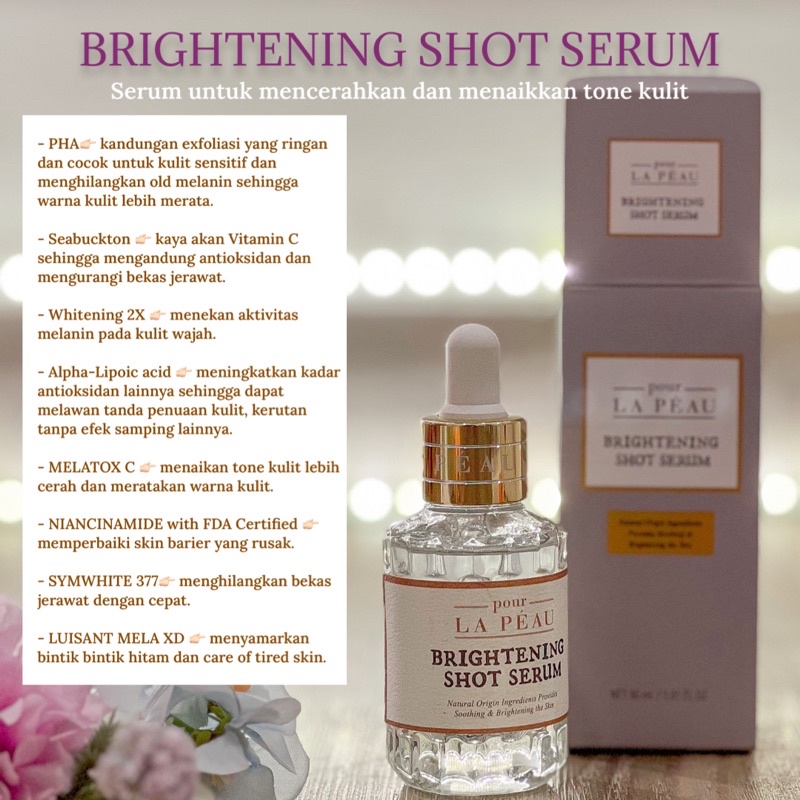 Jual POUR LA PEAU FACE SERUM, Serum muka untuk all skin type | Shopee ...