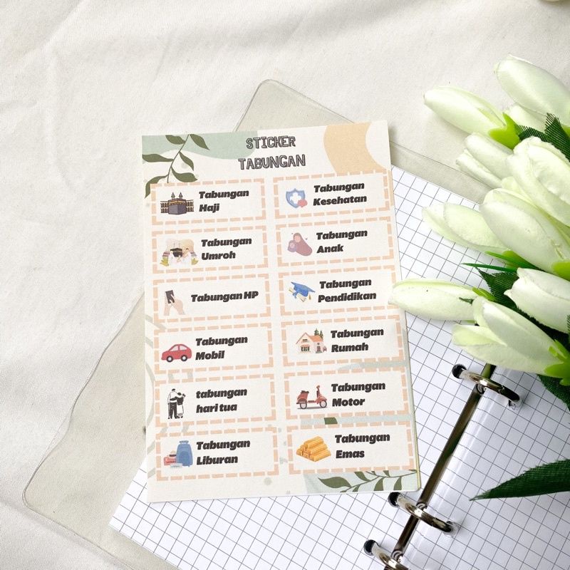 Jual Sticker Budgeting keuangan, Stiker perencanaan keuangan, stiker ...