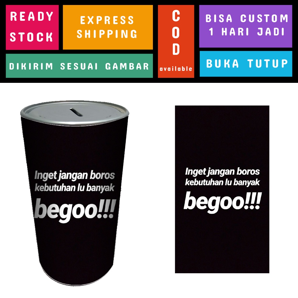Jual Ryani - Bisa Custom Kata - Celengan Kaleng Karakter Unik Souvenir ...