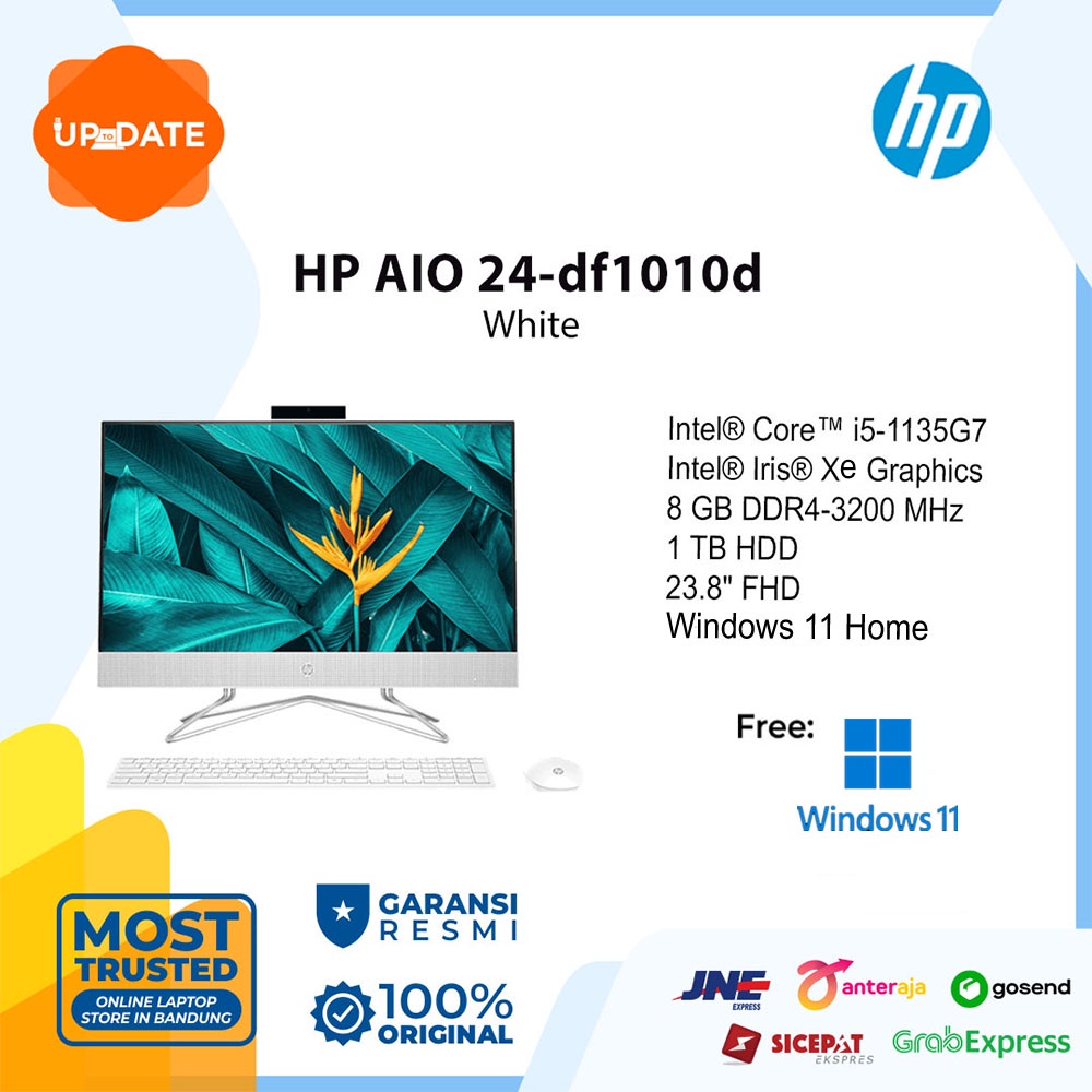 Jual HP PC AIO 24-df1010d i5-1135G7 8GB 1TB 23.8" Win11 | Shopee Indonesia