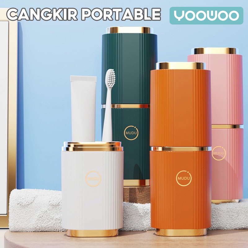 Jual YooWoo cangkir portable / cangkir obat kumur perjalanan / kotak ...