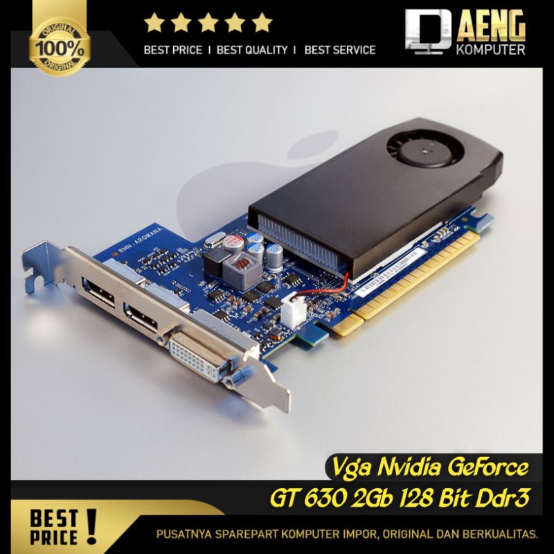 Jual VGA Nvidia GeForce GT 630 2 gb 128 Bit DDR3 2 Port DP dan Dvi Profil Standar original murah ...