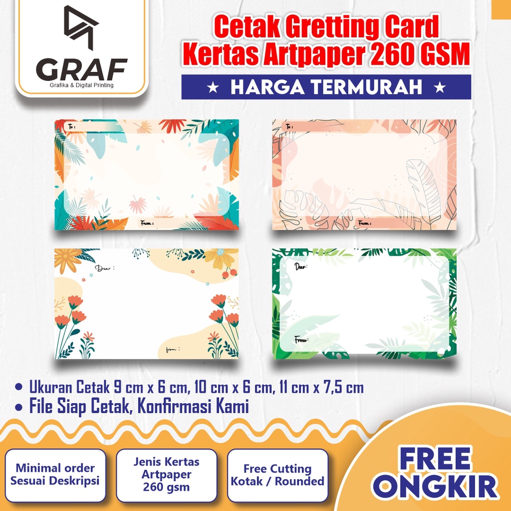 Jual Cetak Kartu Ucapan Greeting Card Lucu Bisa Custom + Cutting part 1 ...