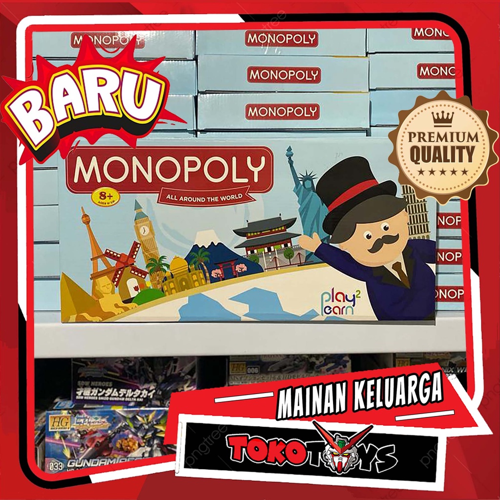 Jual MONOPOLI/MONOPOLY ALL AROUND THE WORLD [PREMIUM] - KERTAS TEBAL ...