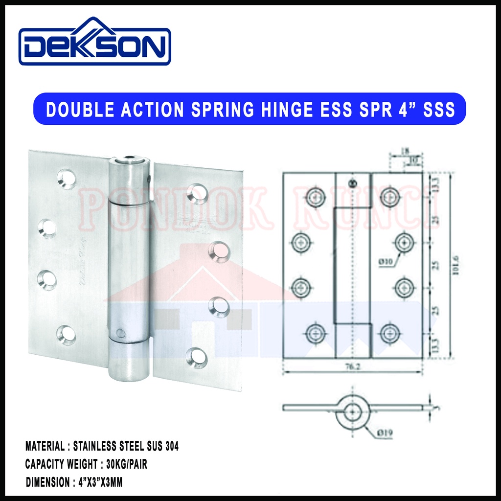Jual Engsel Spring Dekson 4" ESS SPR 4x3x3mm SSS SUS 304 Engsel ...