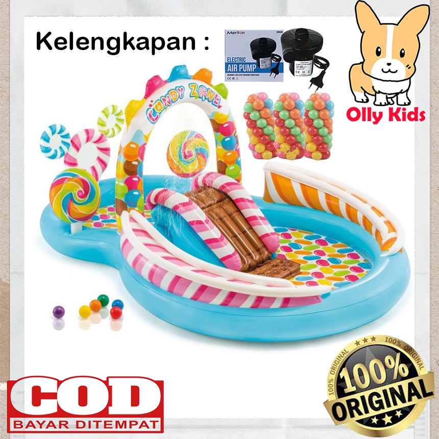 Jual Ollykids INTEX 57149 Kolam Renang Anak Jumbo Bermain Anak Candy Zone Play Centre 295 x 191 ...
