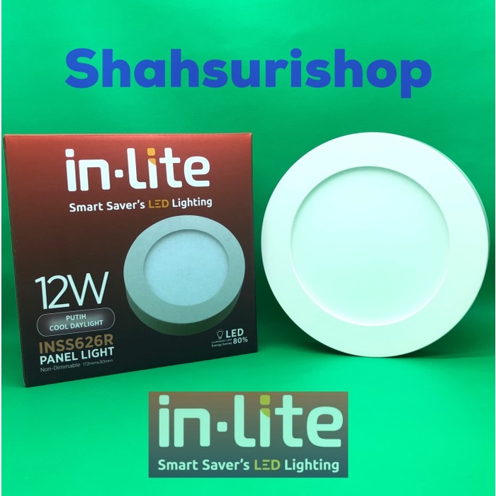 Jual LED PANEL INLITE IN-LITE 12W 12 W 12 WATT BULAT INSS 626 OUTBOW ...