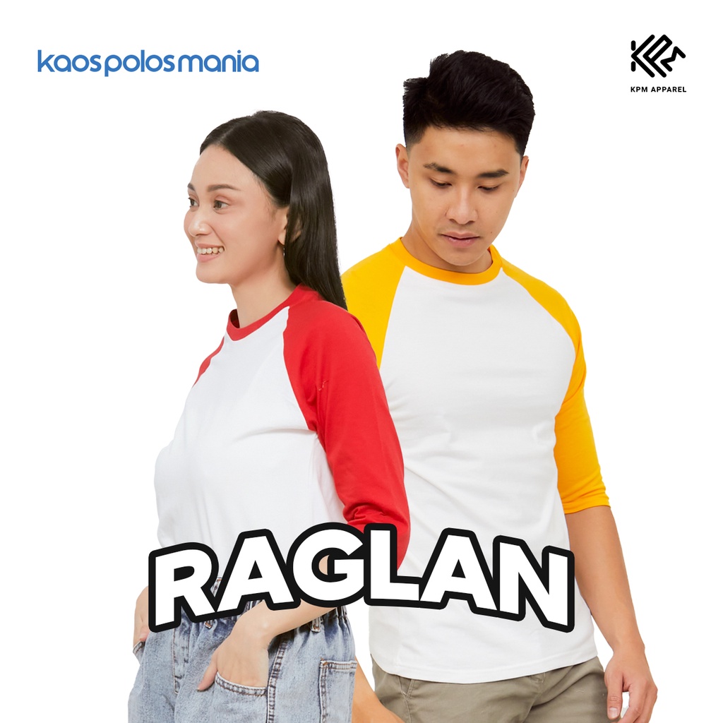Jual Kaos Polos Raglan Lengan 3/4 KPM Apparel Size Dewasa Cotton Combed ...