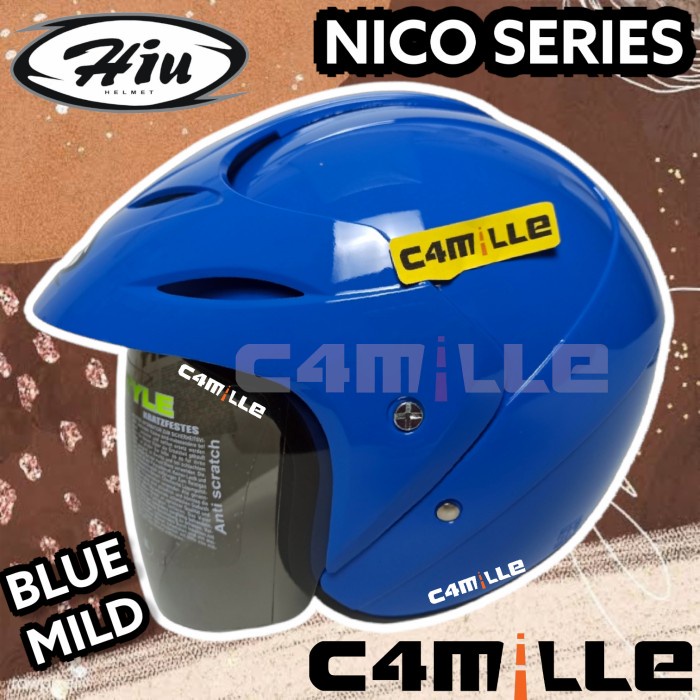 Jual Helm Hiu Nico Biru | Shopee Indonesia