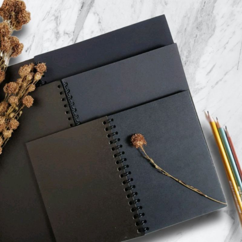Jual NOTEBOOK BLACK PAPER / SKETCHBOOK HITAM / BUKU SKETSA | Diary ...