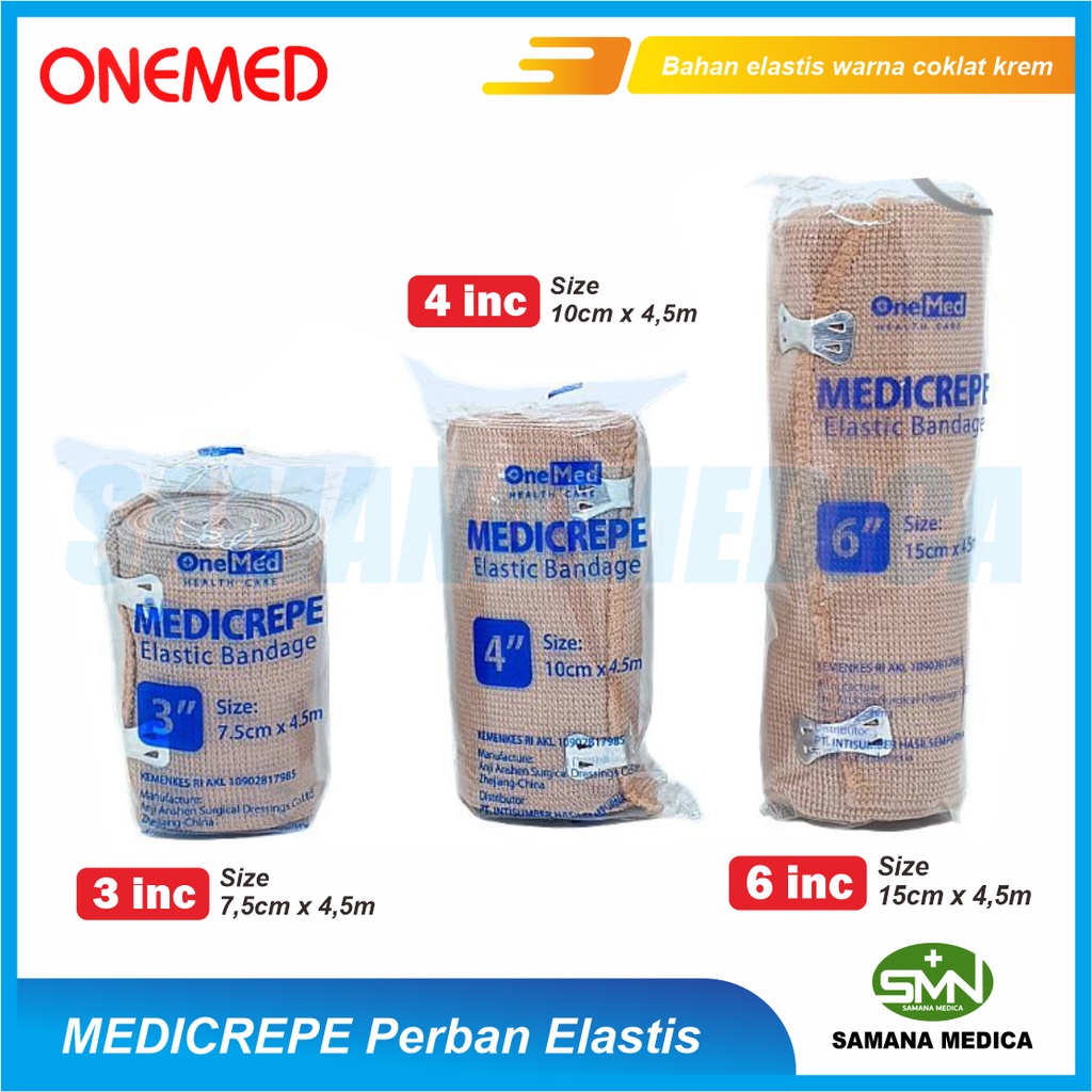 Jual Elastic Bandage Medicrepe Onemed Perban Elastis Verbant Cokelat ...