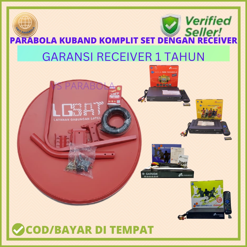 Jual PARABOLA LGSAT KUBAND KOMPLIT RECEIVER NEX/GARUDA ANTENA 60 CM ...