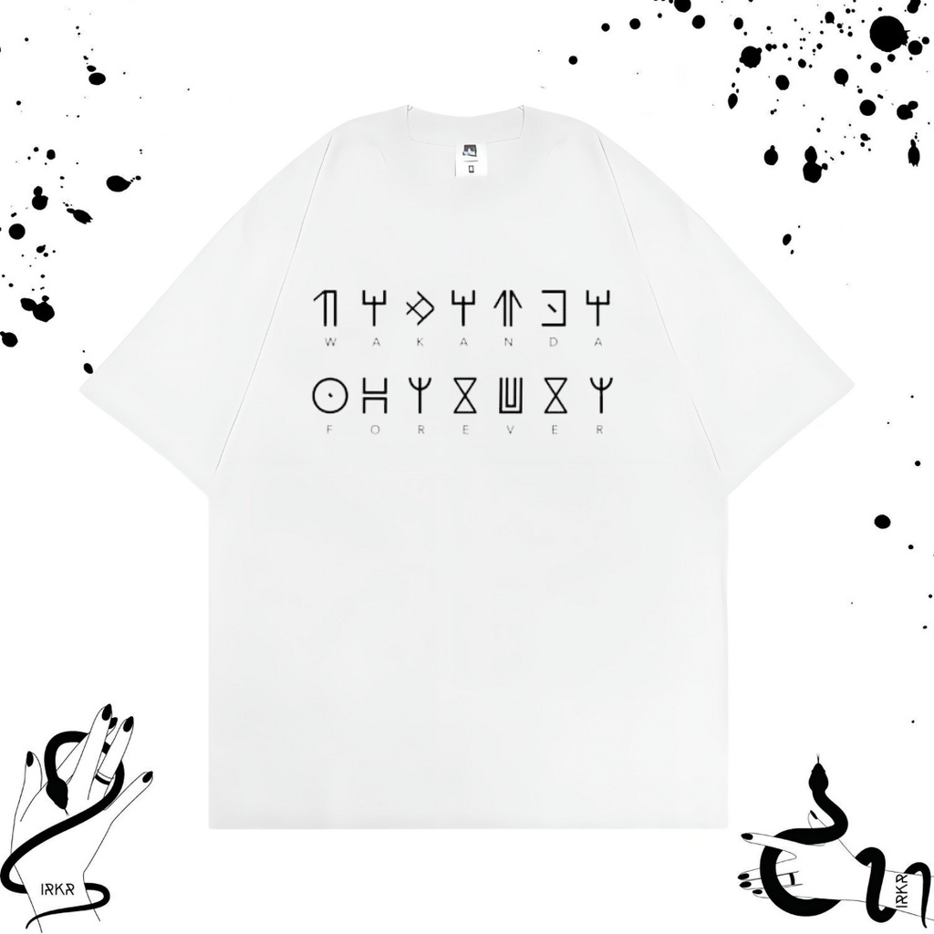 Jual IRKR T-shirt Oversized Unisex White "Wakanda Forever" | Shopee ...