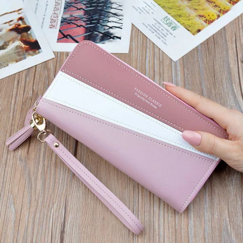 Jual Dompet Panjang Wanita Korea Fashion Lapis | Shopee Indonesia