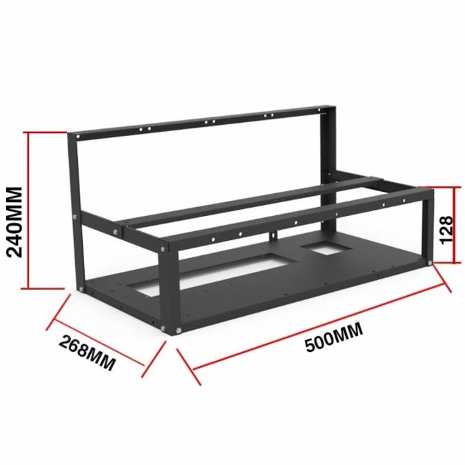 Jual Rak Mining Rig Vga/Open Air Mining Frame Case/Mining Rig 6 / 8 Gpu ...