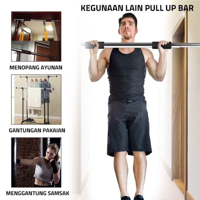 Jual Alat Pull up Bar pull up Door Chinning Bar Iron Gym Gym alat pull ...