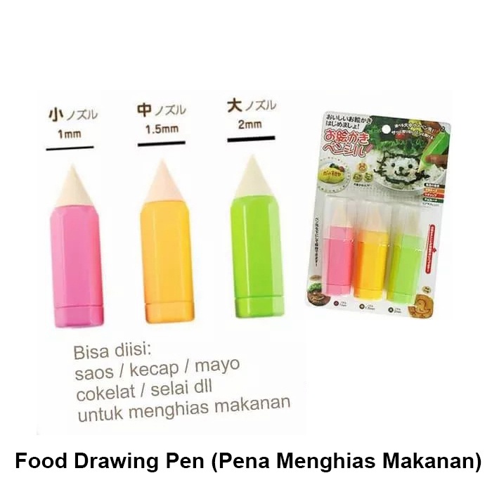 Jual Food Drawing Pen for bento colours spidol pewarna pena bolpen ...