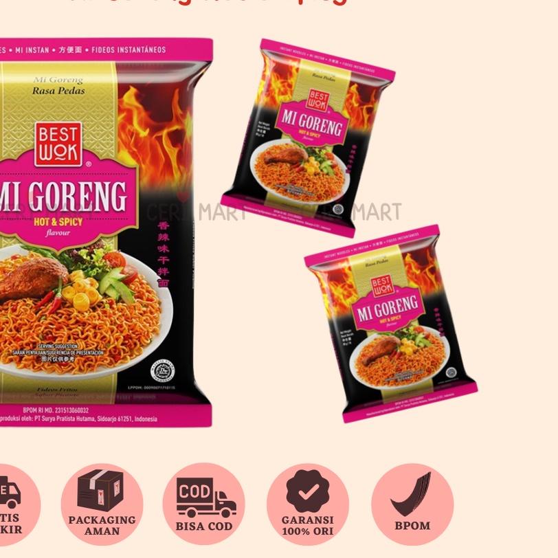Jual Best Wok Mi Mie Goreng 1 DUS 20 pcs Bisa Mix Original Hot & Spicy ...