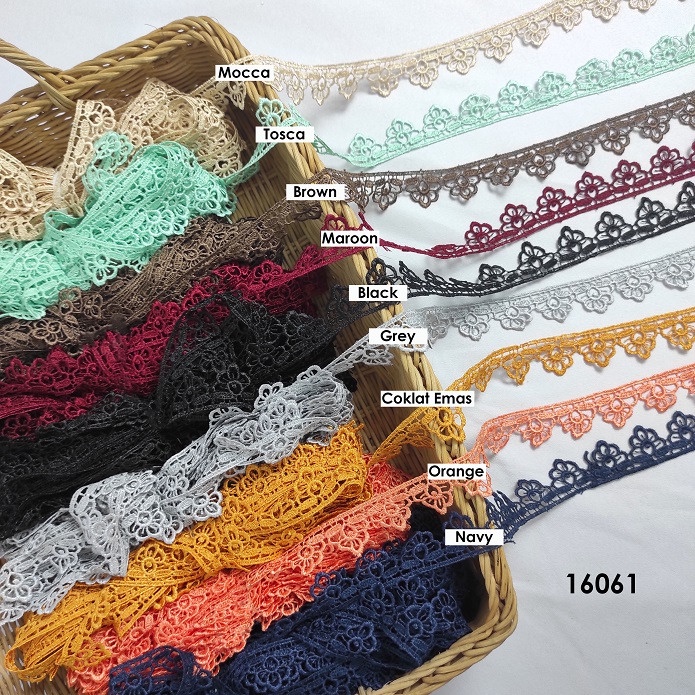 Jual Kain Renda Gipe/Kain Renda Mukena CR4-16061 (L: -/+ 2 cm) | Shopee ...