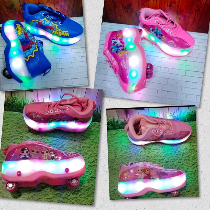 Jual Hadir Termurah ORIGINAL TERMURAH Sepatu Roda 4 Lipat Karakter ...