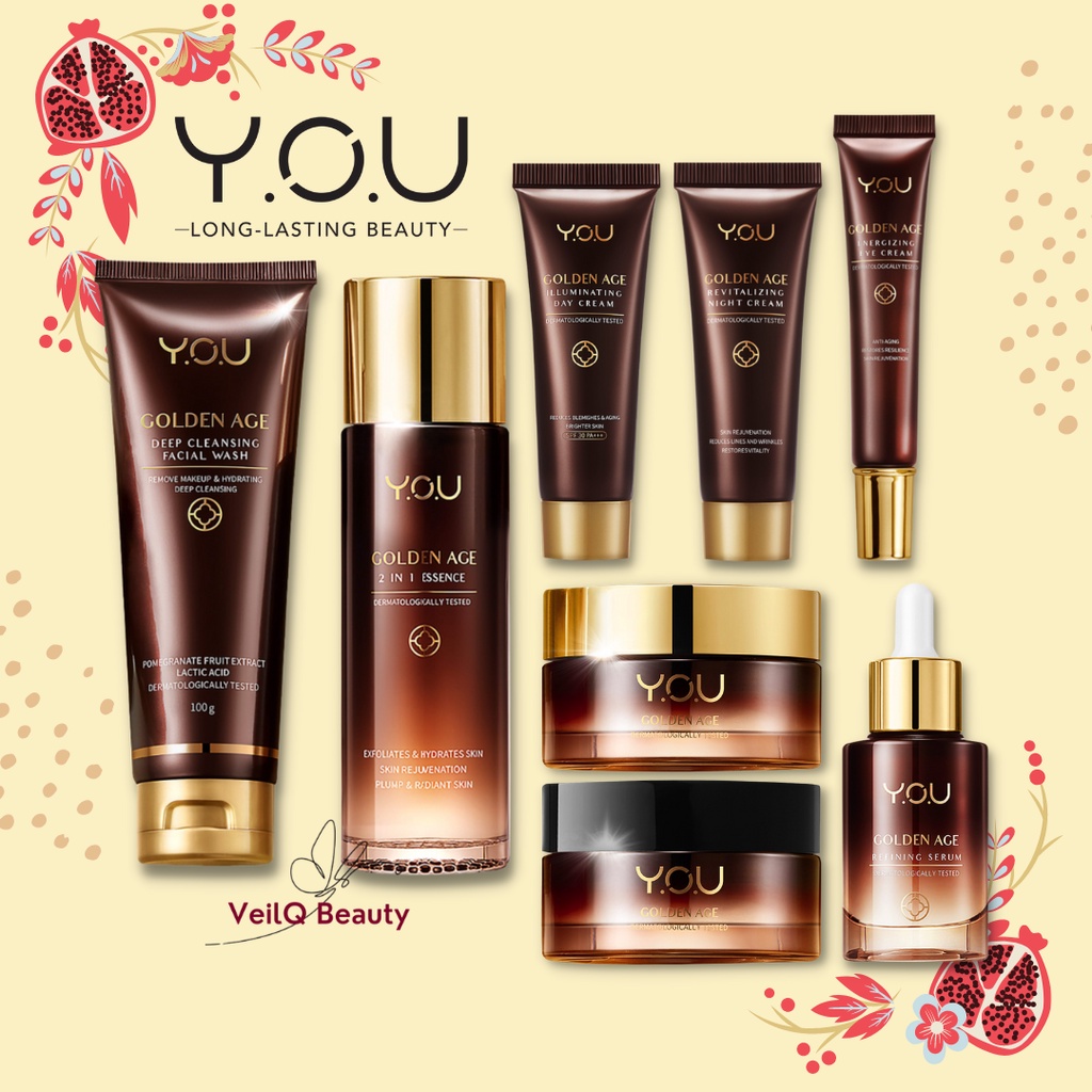 Jual YOU Golden Age Serum Facewash 2 in 1 Essence Eye Day Night Cream ...