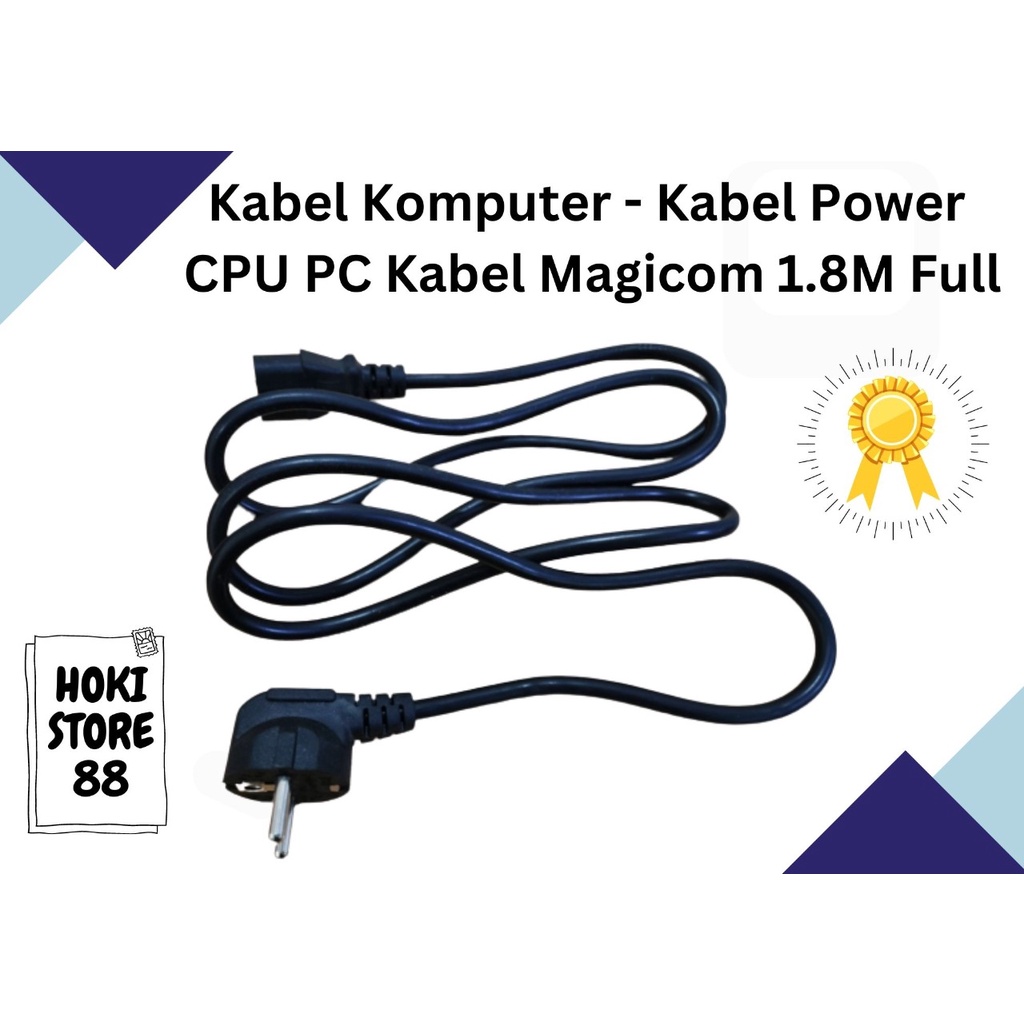 Jual Kabel Komputer - Kabel Power PC - Kabel Magicom 1,8M | Shopee ...