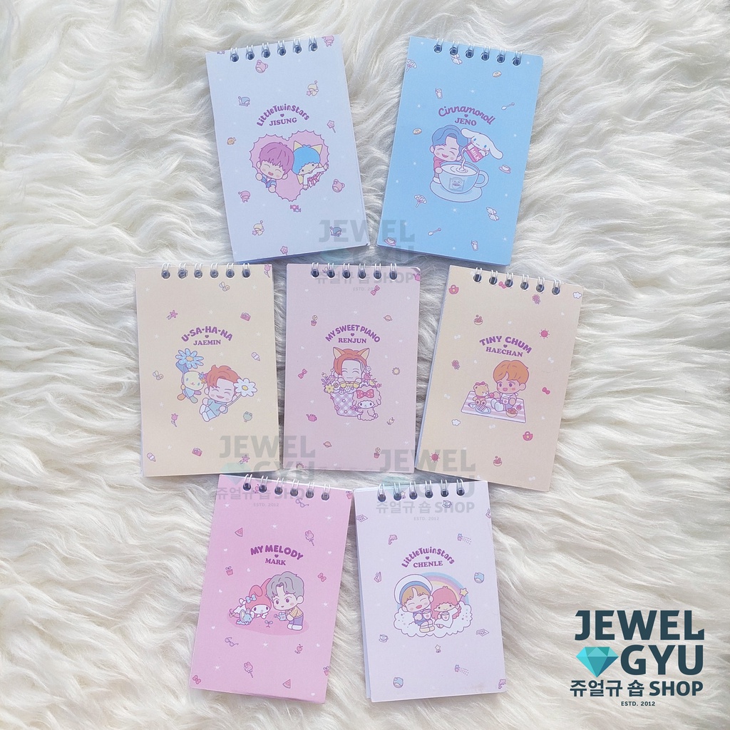 Jual NCT Dream Sanrio Mini Notebook / Notes Spiral Mark Renjun Jeno ...