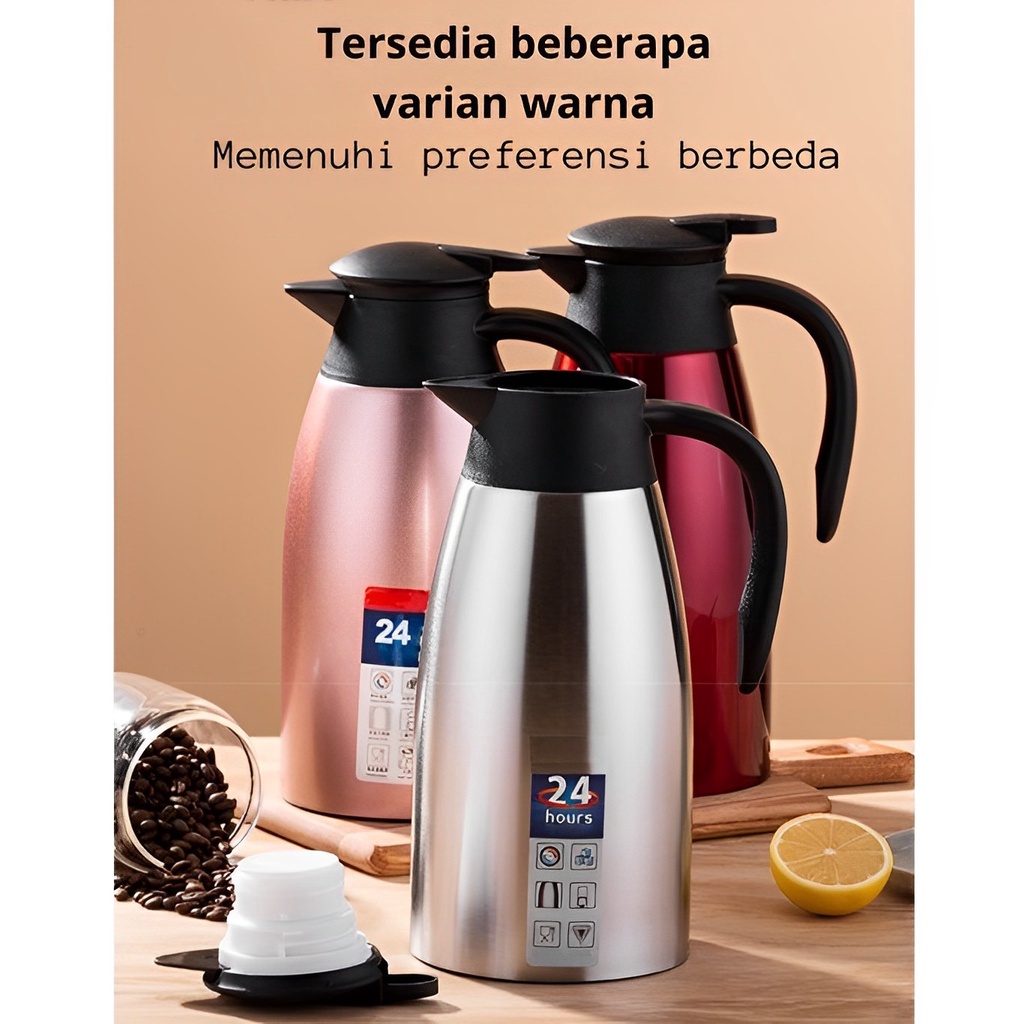 Jual SALE VACUUM JUG TERMOS AIR PANAS STAINLESS 2 LITER | Shopee Indonesia