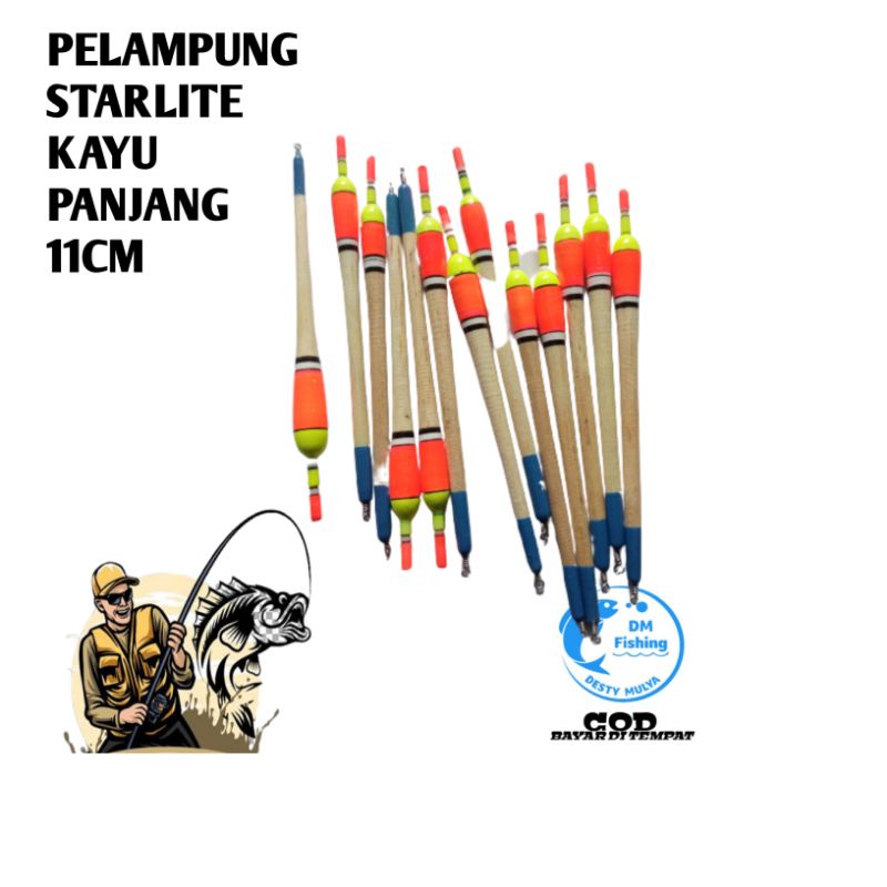 Jual Pelampung Starlite Kayu 11cm Untuk 1 pcs Mancing Di kolam, Sungai ...