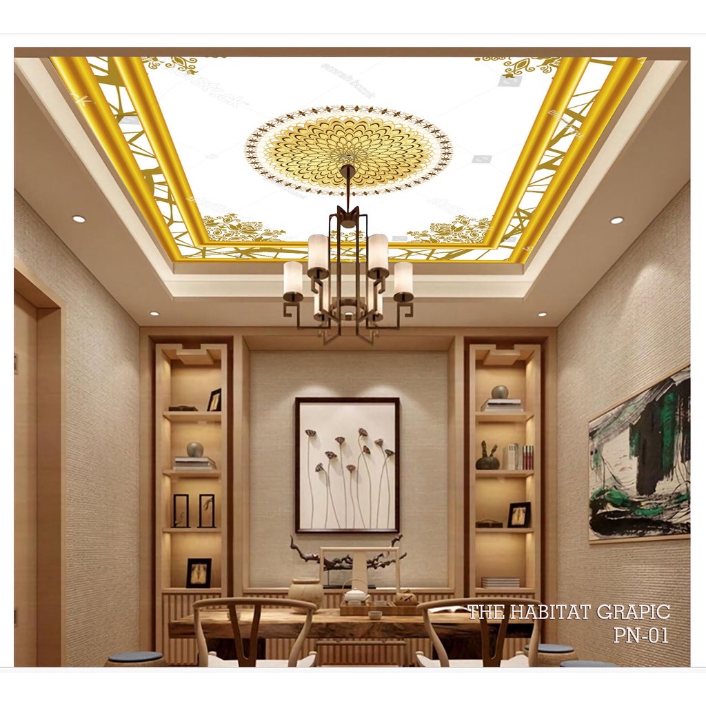 Jual Wallpaper Custom Atap Plafon Motif Ukiran | Shopee Indonesia