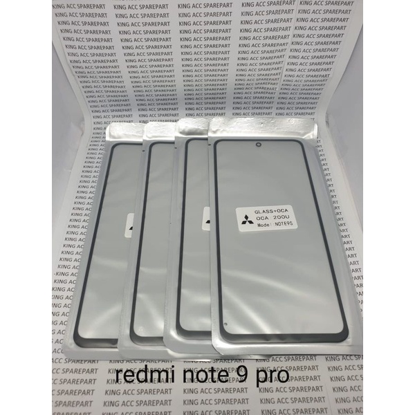 Jual KACA GLASS LCD PLUS LEM OCA XIAOMI REDMI NOTE 9 PRO NOTE 9S | Shopee Indonesia