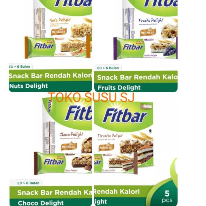 Jual Kodew3W7i--FITBAR MULTIGRAIN 5 X 22 G TIRAMISU FRUITS NUTS CHOCO ...