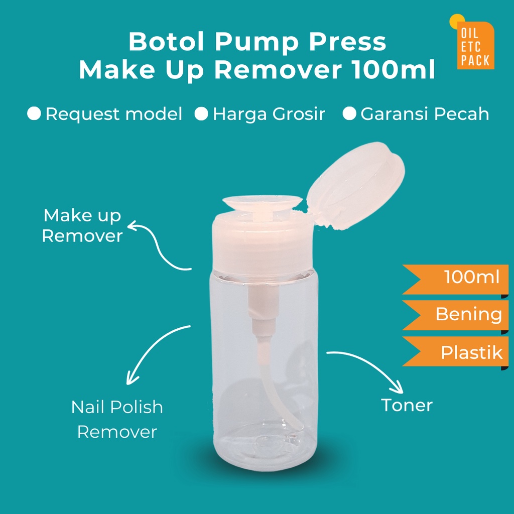 Jual Botol Toner / Makeup Remover Pump Press 100ml / Travel Kit ...