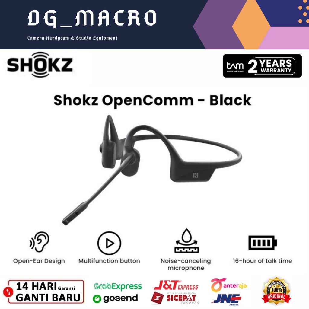 Jual Shokz OpenComm Wireless Bone Conduction Headphones | Shopee Indonesia