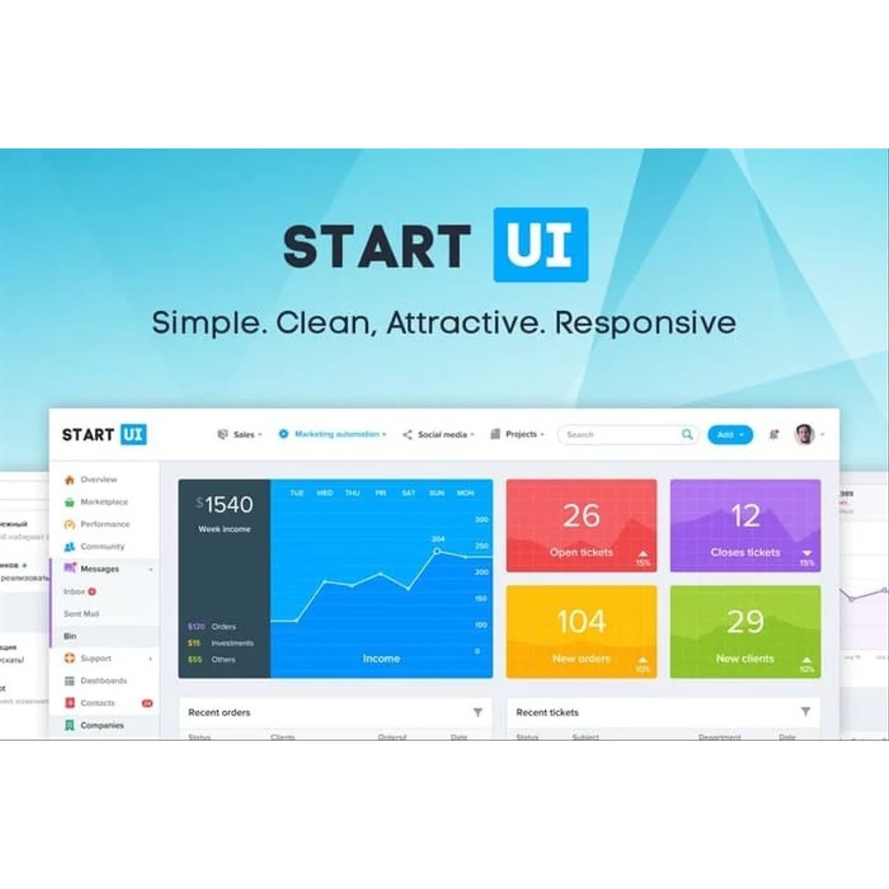 Jual Start UI - Bootstrap 4 Admin Dashboard Template Web | Shopee Indonesia