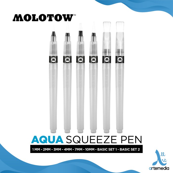 Jual Molotow Aqua Squeeze Pen I Premium Refillable Water Brush for ...