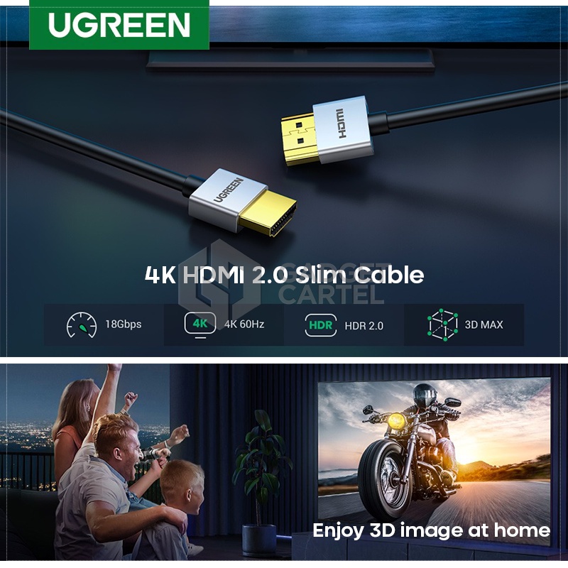 Jual GADGET CARTEL - UGREEN 30478 KABEL VIDEO AUDIO HDMI TO HDMI 4K 2.0 ...