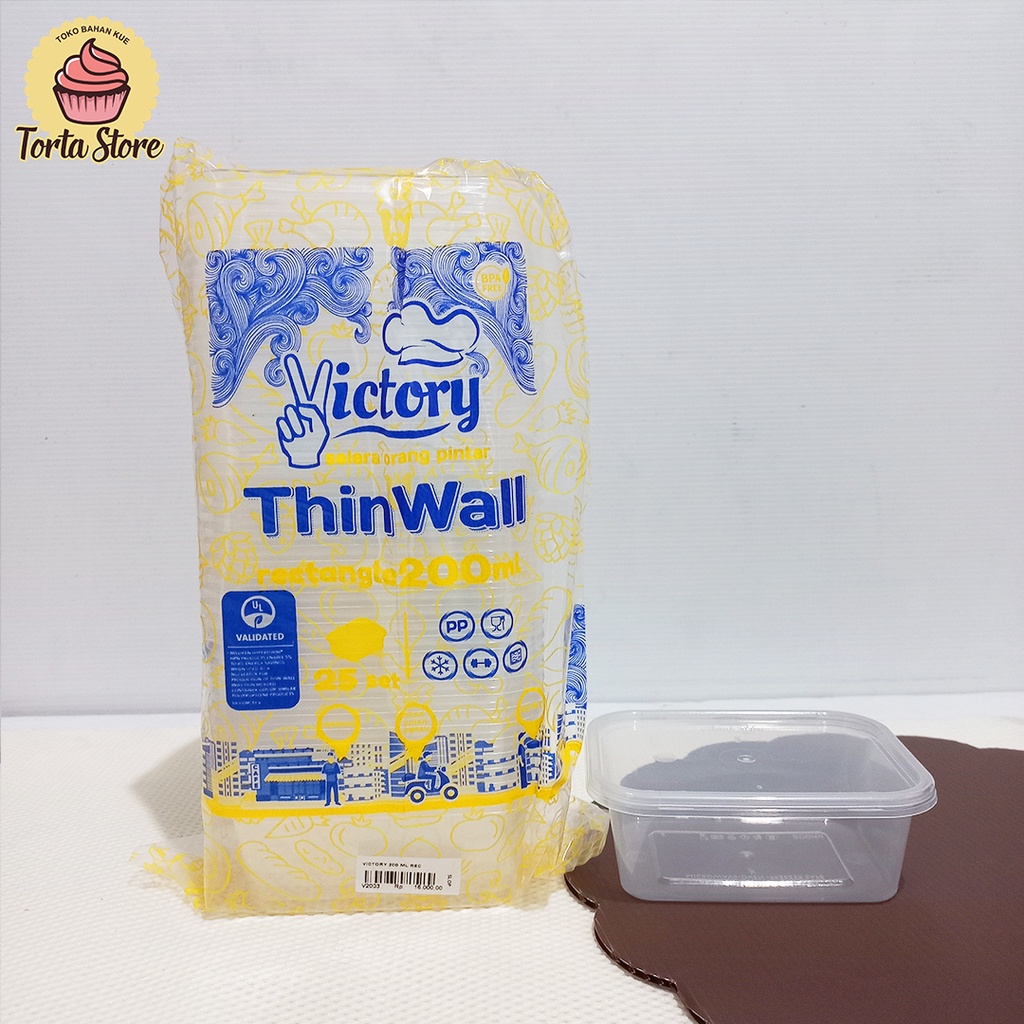 Jual THINWALL VICTORY Rectangle 200ml | Shopee Indonesia