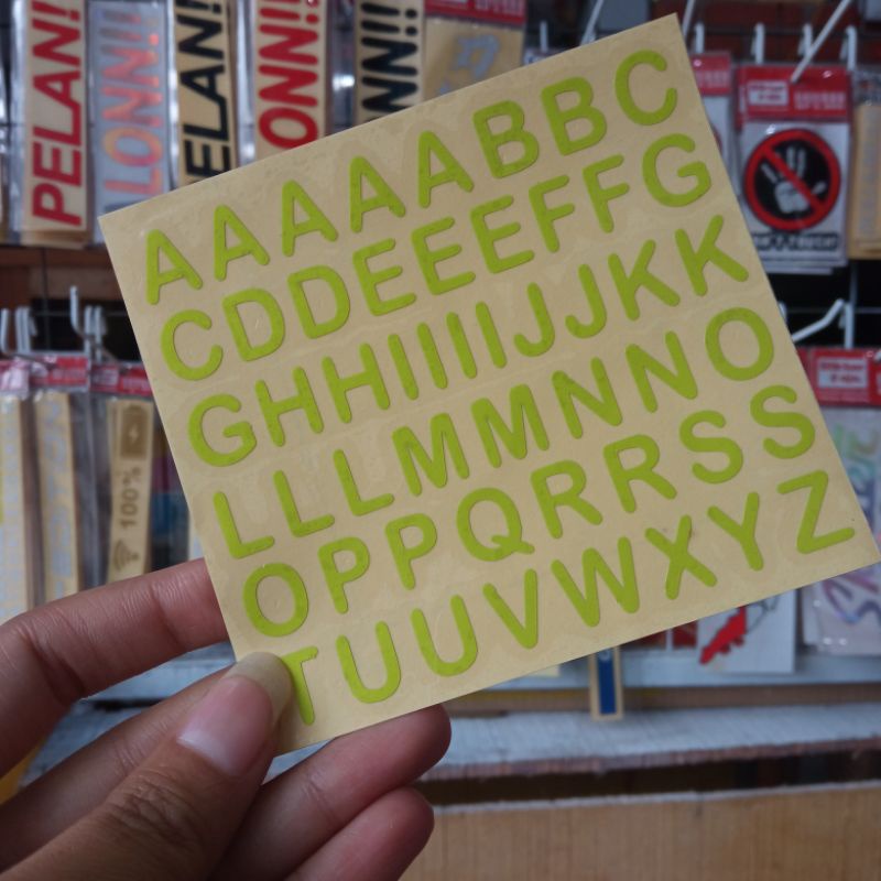 Jual stiker cutting huruf abjad sticker huruf | Shopee Indonesia