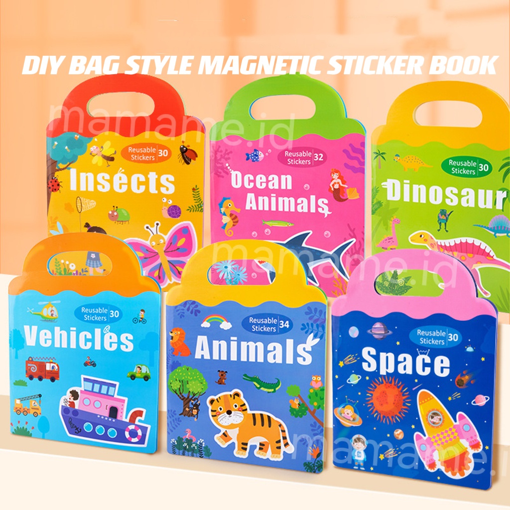 Jual BUKU STICKER MAGNETIC REUSABLE STICKER BOOK BAG STYLE BUKU STIKER ...