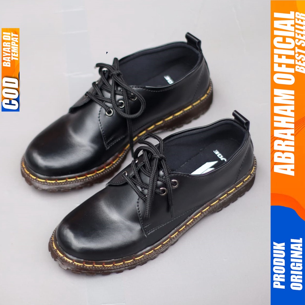 Jual Sepatu Formal Docmart Low Boots Pantofel Hitam Wanita Abraham Jumi ...