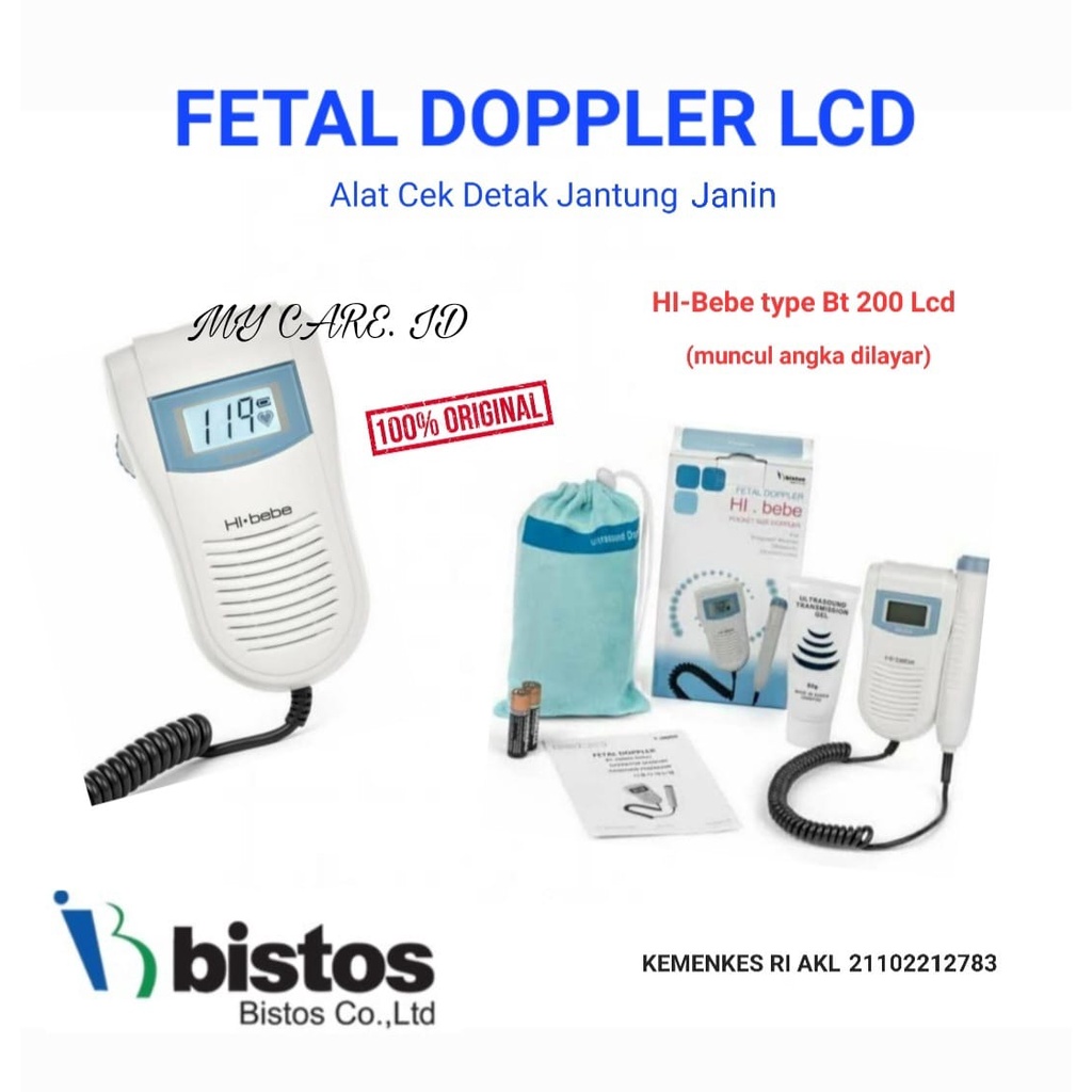 Jual LynCare Doppler Hi-Bebe Bistos LCD BT-200/Dopler alat cek detak ...