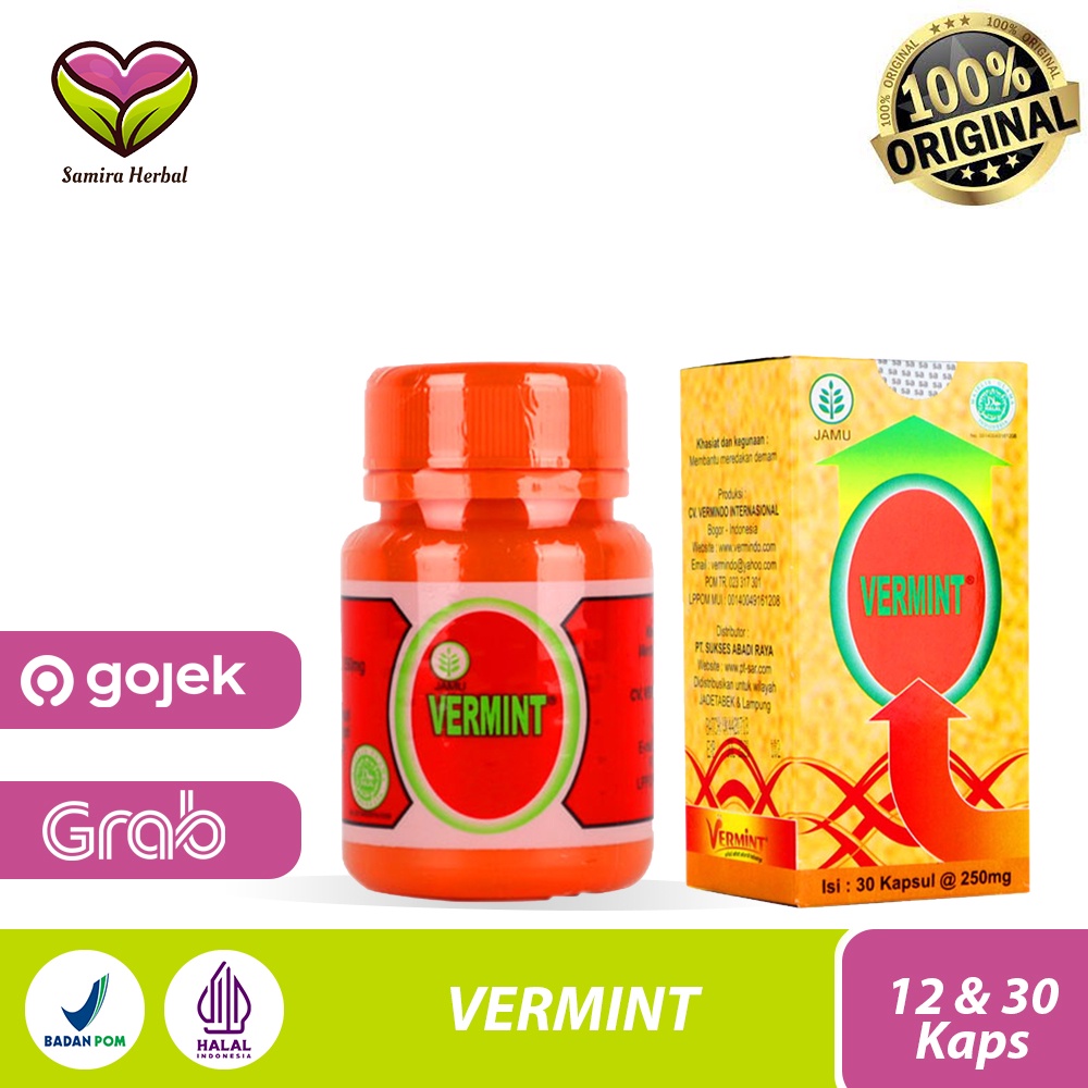 Jual Vermint - Obat Cacing Tipus DBD Menurunkan Demam - 12/30 kapsul ...
