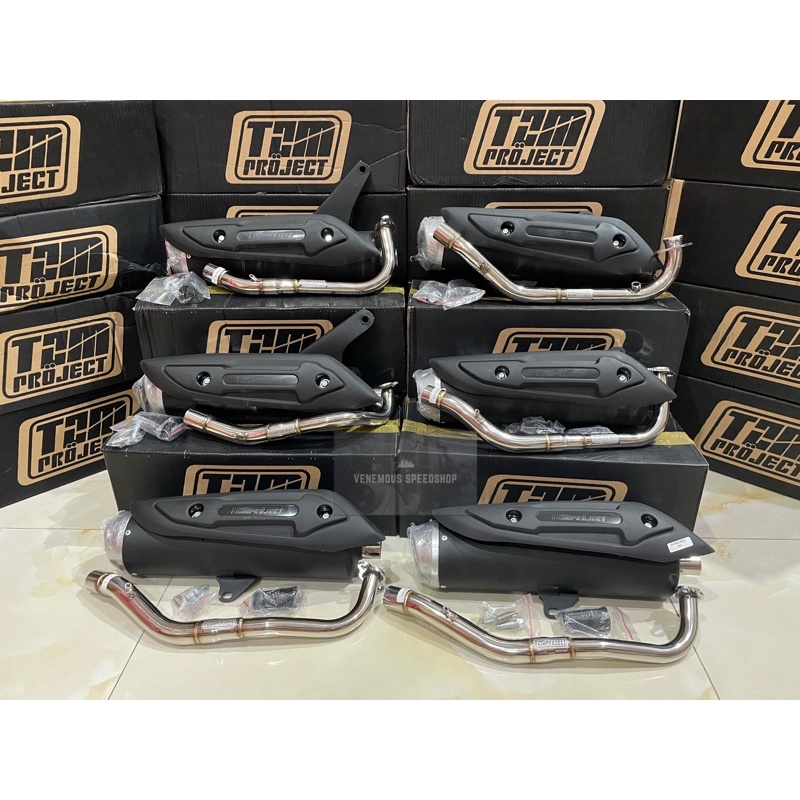 Jual Knalpot Standar Racing TZM Project Non SS Pro Full Pack Honda Series Beat / Scoopy / Vario ...