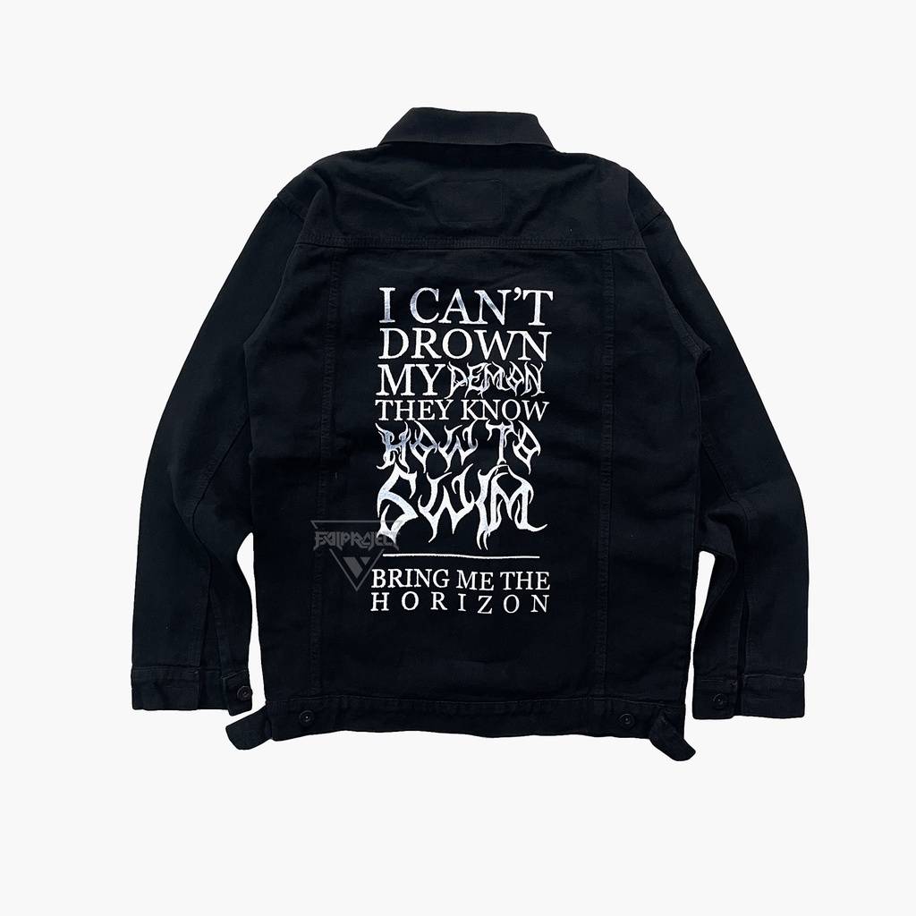 Jual jacket denim sablon jaket jeans patch bordir bring me the horizon ...