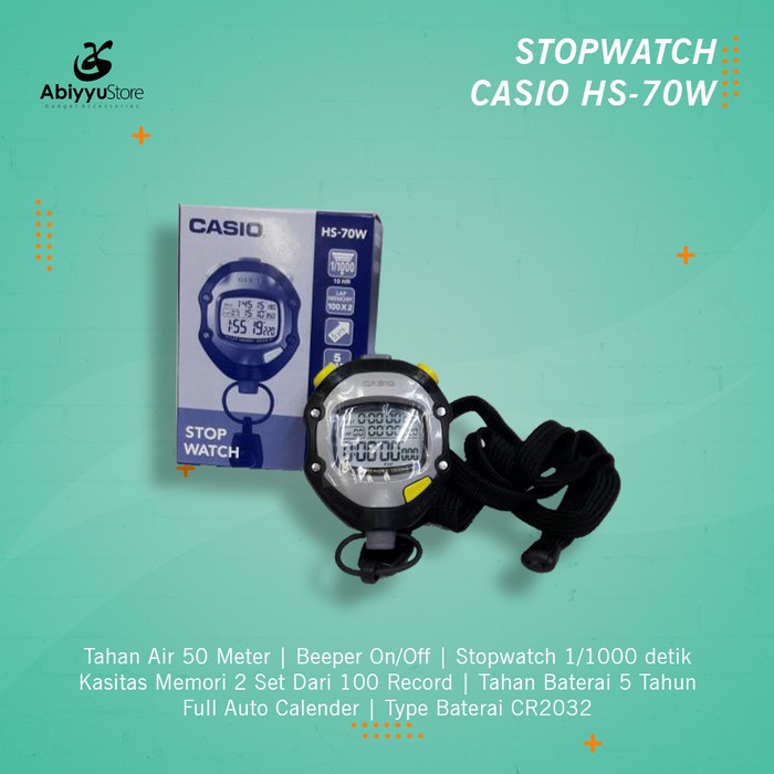 Jual Waku Stopwatch Casio Hs-70W Stop Watch Casio Hs70W Alat Pengukur ...