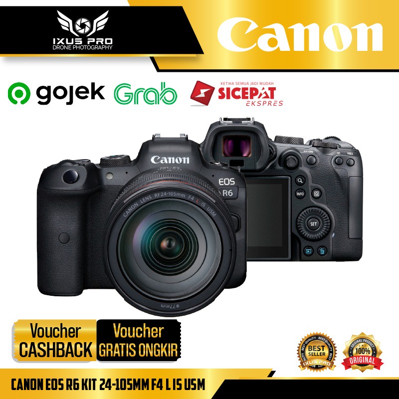 Jual Canon EOS R6 Kit 24-105mm f4 L IS USM | Shopee Indonesia