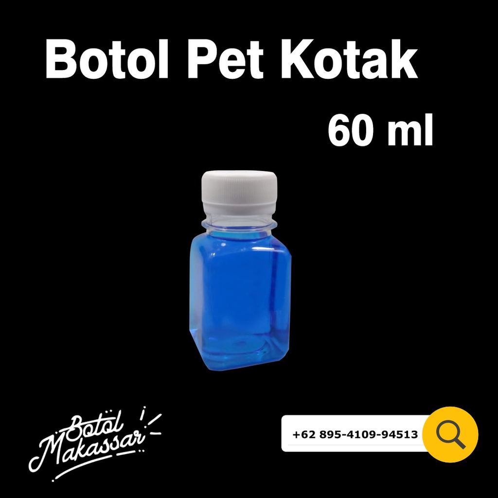 Jual Botol Plastik Pet 60 ml Kotak (isi : 10 pcs) | Shopee Indonesia